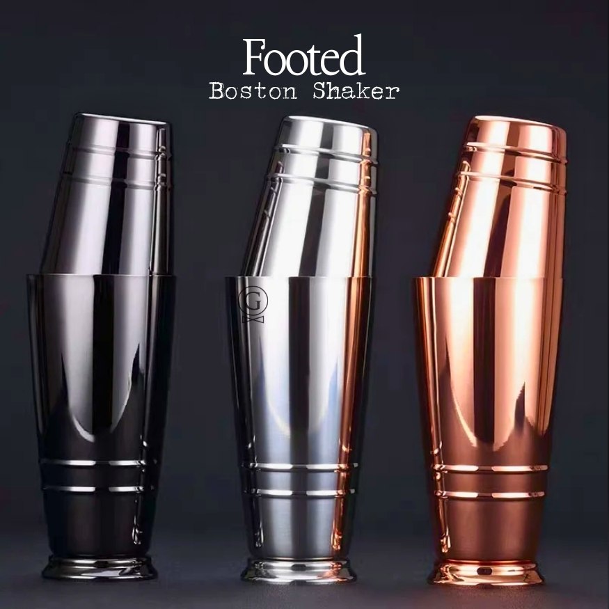 Footed Boston Shakers - Golden Age Bartending